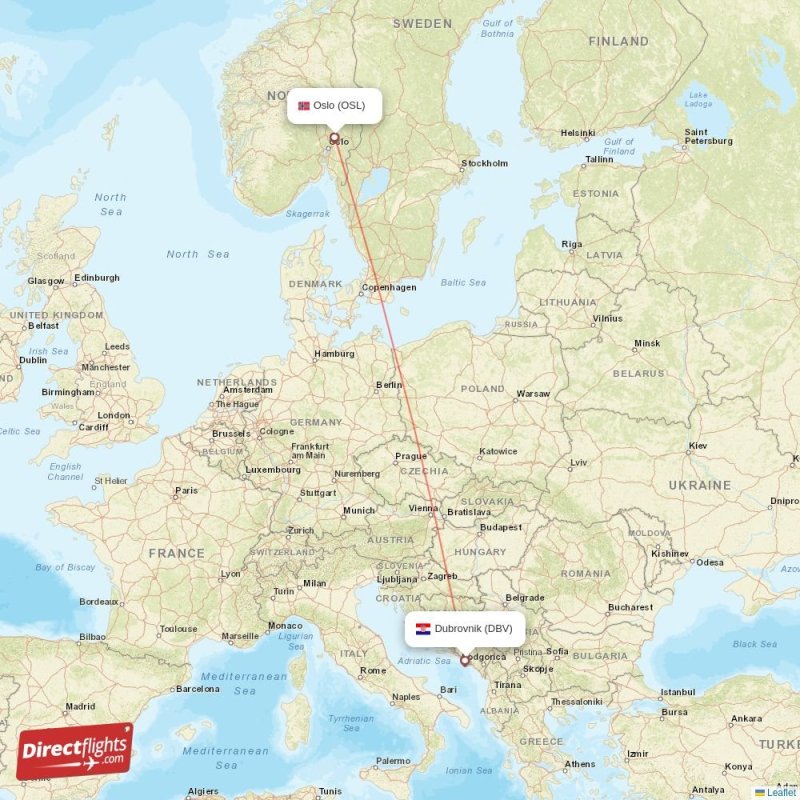 Direct flights from Oslo to Dubrovnik (OSL-DBV) - Directflights.com