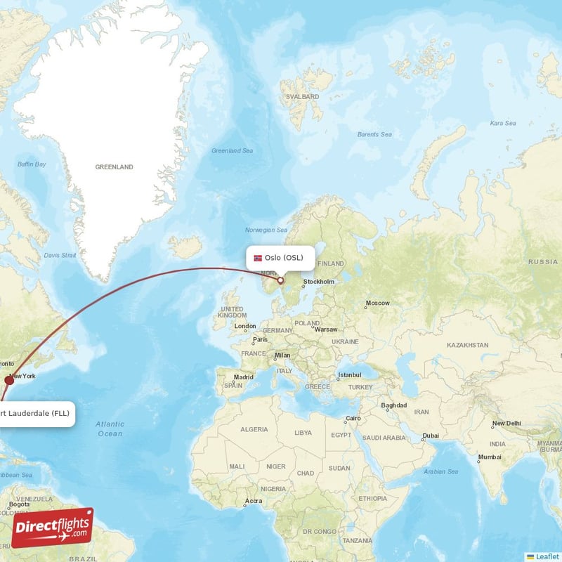 Direct flights from Oslo to Fort Lauderdale, OSL to FLL non-stop ...