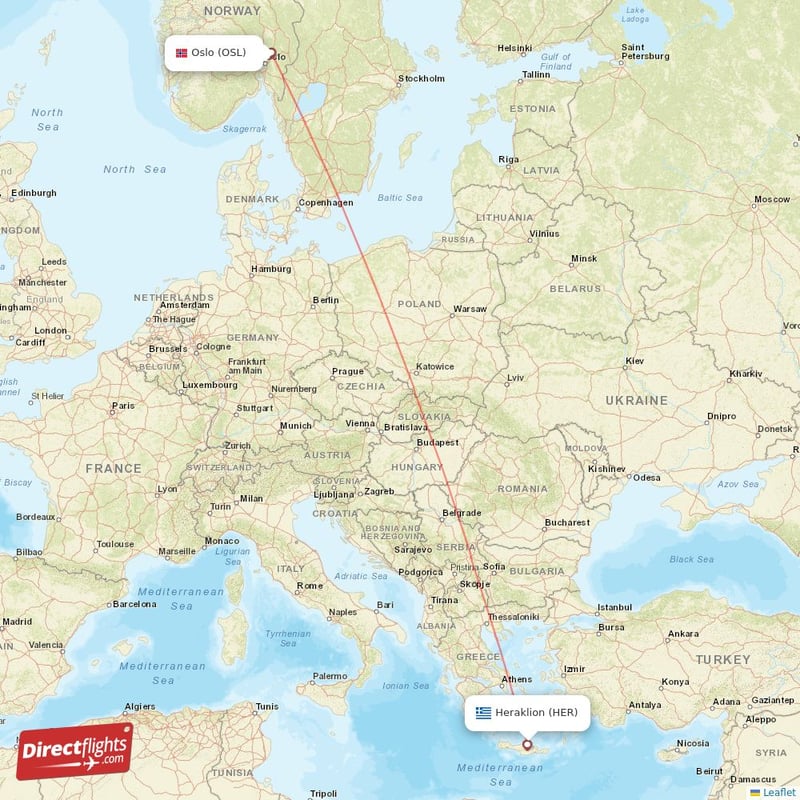 Direct flights from Oslo to Heraklion, OSL to HER non-stop ...