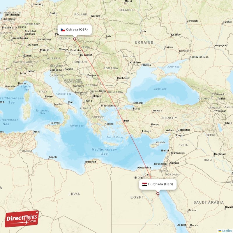 Direct flights from Ostrava to Hurghada, OSR to HRG non-stop - Directflights.com