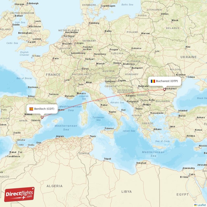 Direct flights from Bucharest to Benlloch, OTP to CDT non-stop - Directflights.com