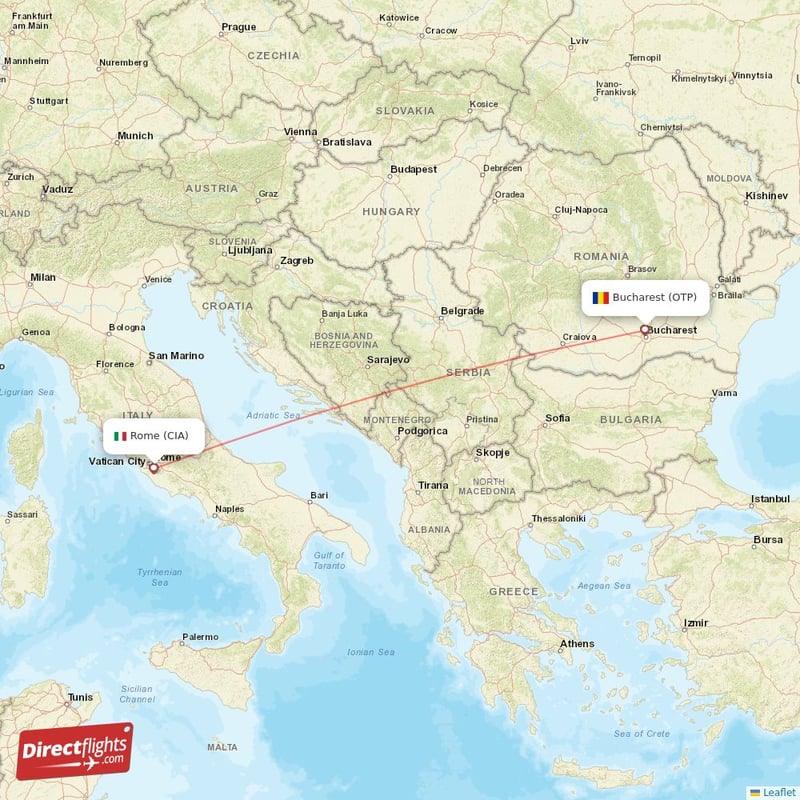 Direct flights from Bucharest to Rome, OTP to CIA non-stop ...