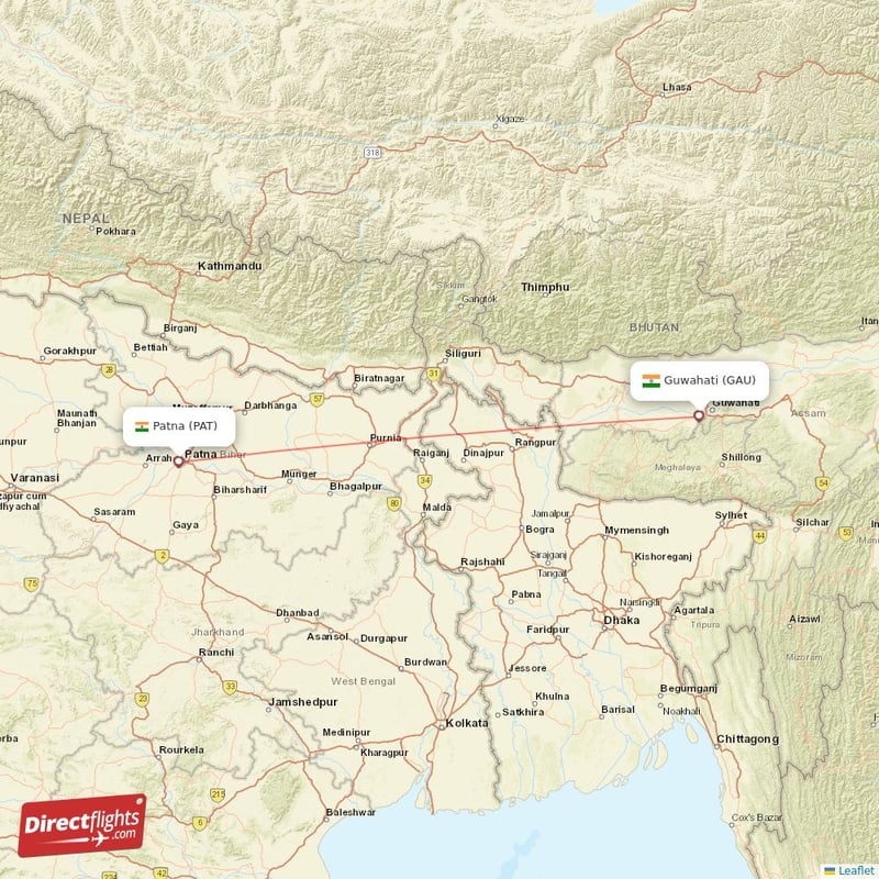 Direct flights from Patna to Guwahati, PAT to GAU non-stop ...