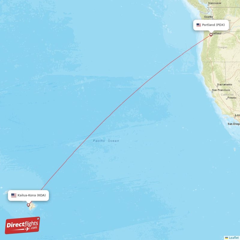 Direct flights from Portland to Kailua-Kona, PDX to KOA non-stop ...