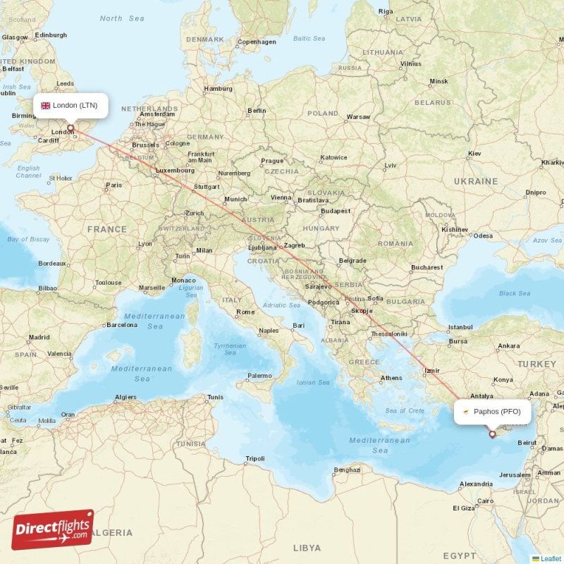 Direct flights from Paphos to London, PFO to LTN non-stop ...