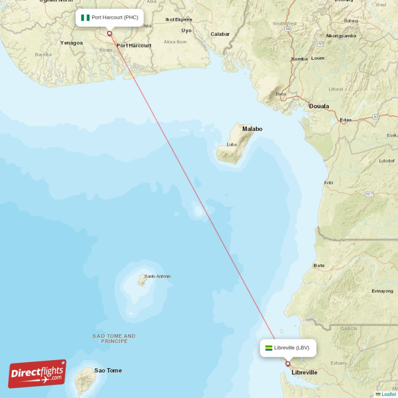 Direct flights from Port Harcourt to Libreville (PHC-LBV ...