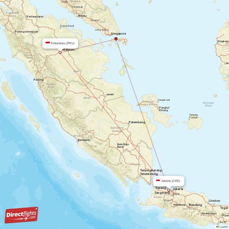 Direct flights from Pekanbaru to Jakarta (PKU-CGK) - Directflights.com