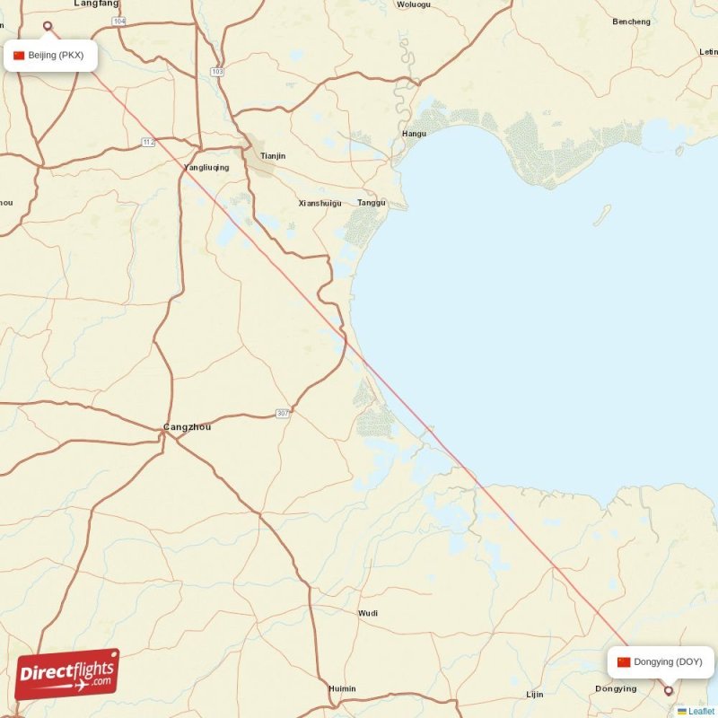Direct flights from Beijing to Dongying, PKX to DOY non-stop ...