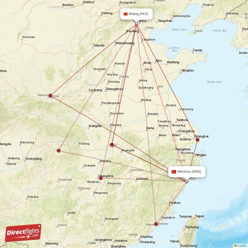 Direct flights from Beijing to Wenzhou, PKX to WNZ non-stop ...