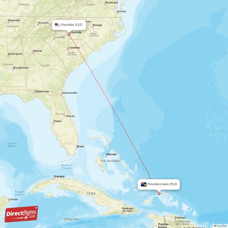 Direct flights from Providenciales to Charlotte, PLS to CLT non-stop ...