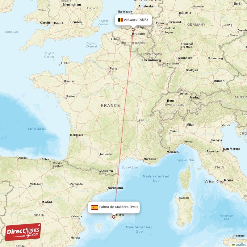 Direct flights from Palma de Mallorca to Antwerp, PMI to ANR non-stop ...