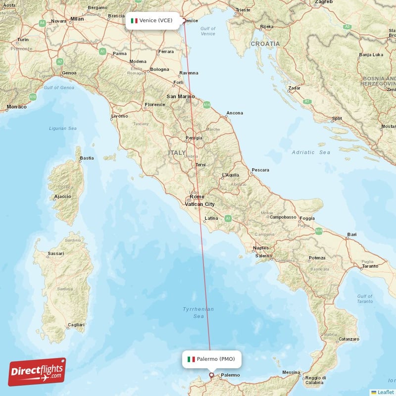 Direct flights from Palermo to Venice, PMO to VCE non-stop ...