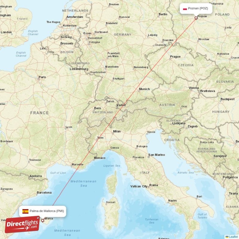 Direct flights from Poznan to Palma de Mallorca, POZ to PMI non-stop ...