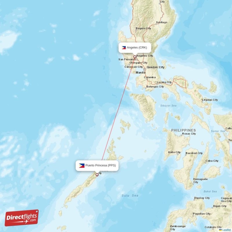 Direct flights from Puerto Princesa to Angeles, PPS to CRK non-stop ...