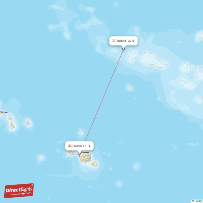 Direct flights from Papeete to Mataiva, PPT to MVT non-stop ...