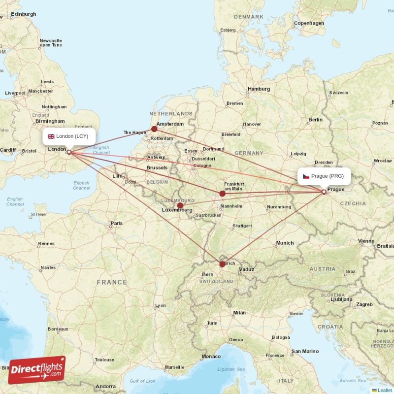 Direct flights from Prague to London (PRG-LCY) - Directflights.com