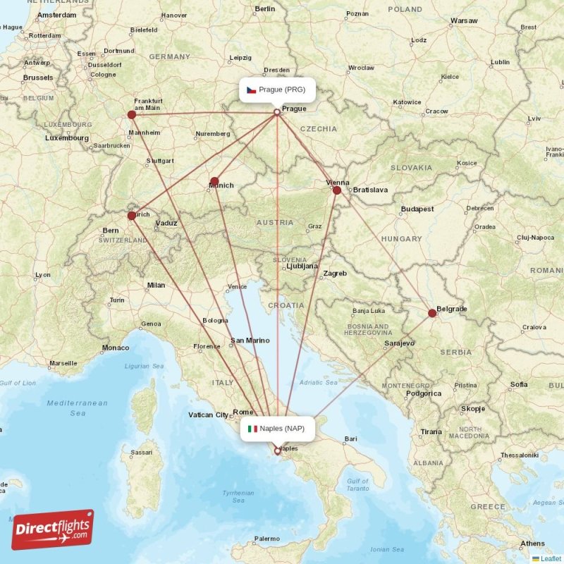 Direct flights from Prague to Naples (PRG-NAP) - Directflights.com