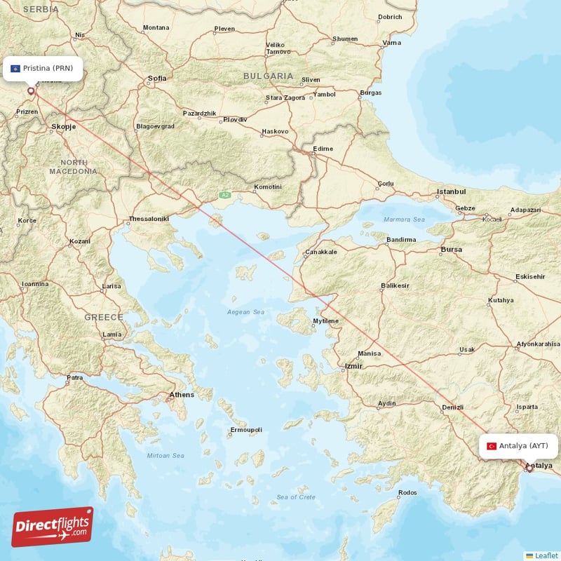 Direct flights from Pristina to Antalya, PRN to AYT non-stop ...