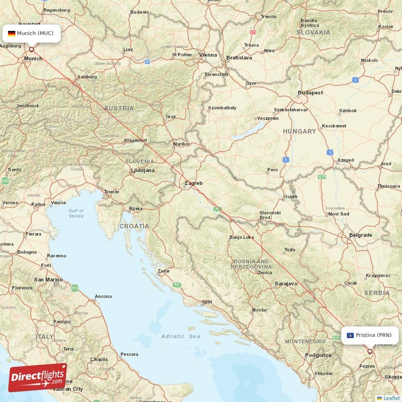 Direct flights from Pristina to Munich, PRN to MUC non-stop ...