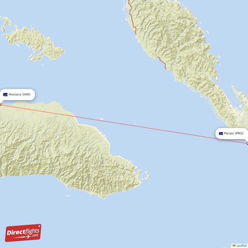 Direct flights from Parasi - 1 destinations - PRS, Solomon Islands ...
