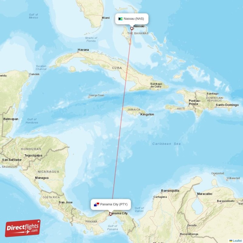Direct flights from Panama City to Nassau, PTY to NAS non-stop ...