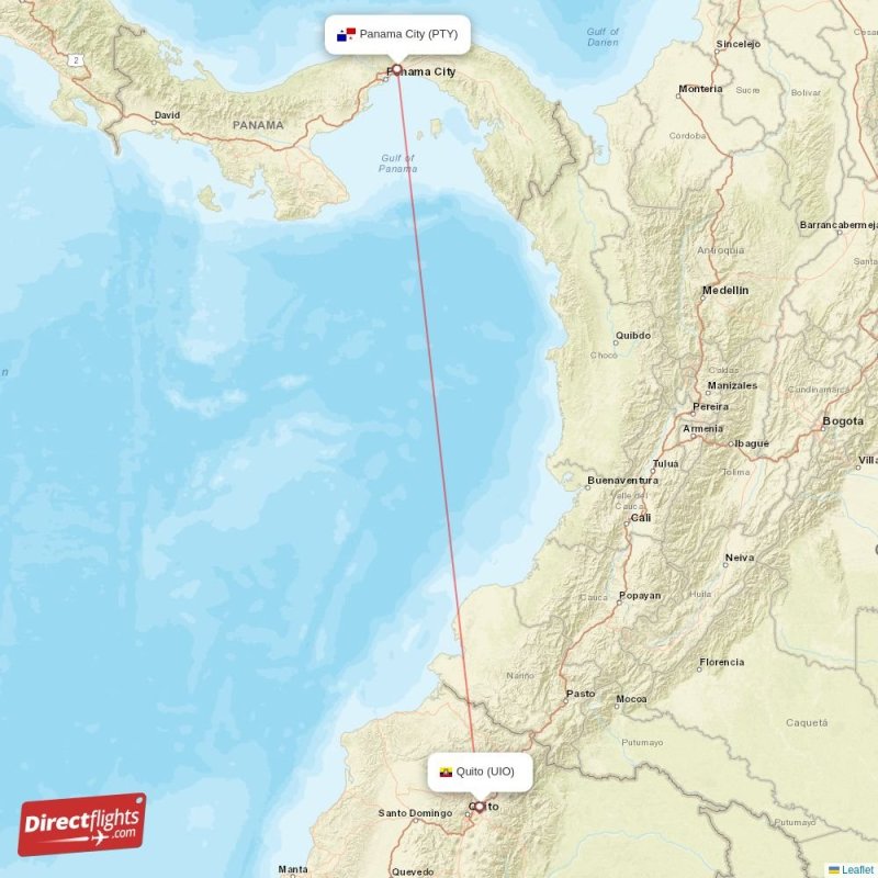 Direct flights from Panama City to Quito, PTY to UIO non-stop ...