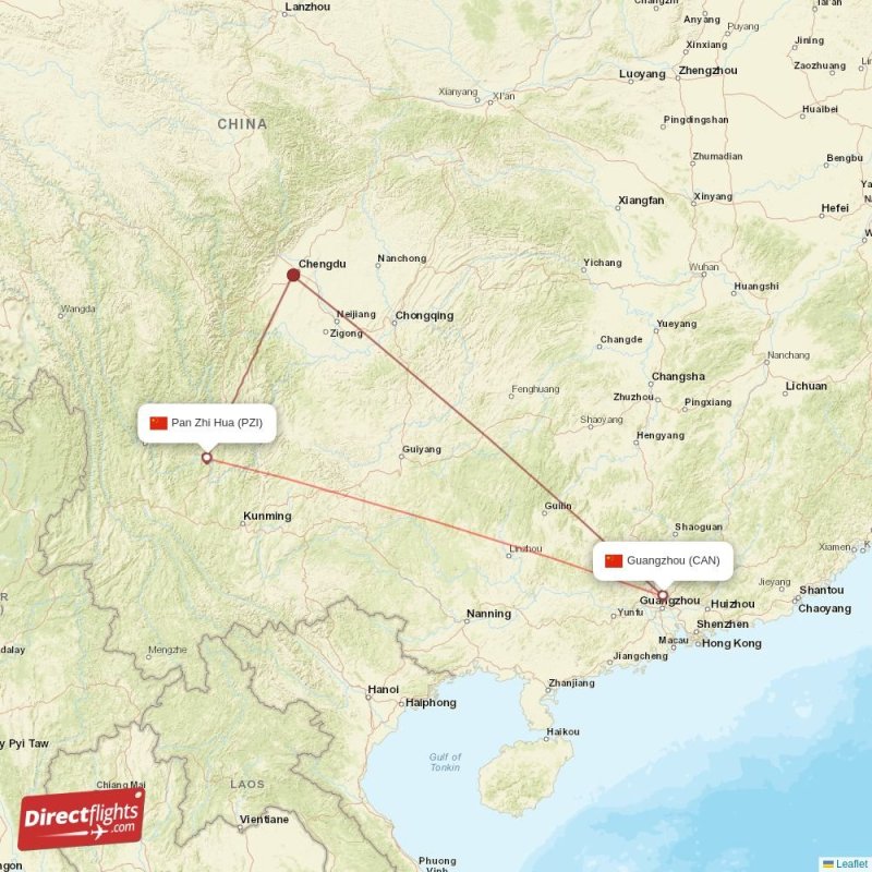 Direct flights from Pan Zhi Hua to Guangzhou, PZI to CAN non-stop ...