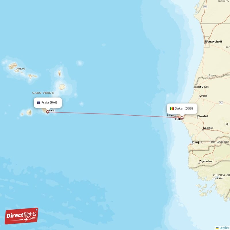 Direct flights from Praia to Dakar, RAI to DSS non-stop - Directflights.com