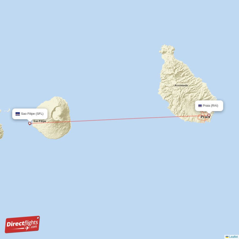 Direct flights from Praia to Sao Filipe, RAI to SFL non-stop ...