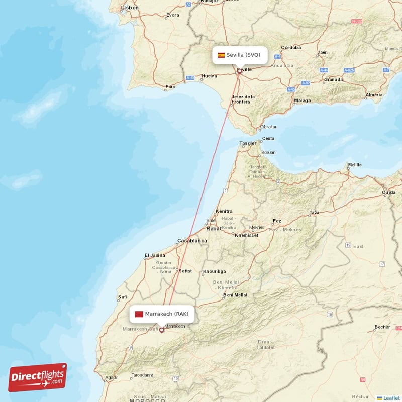 Direct flights from Marrakech to Sevilla, RAK to SVQ non-stop ...
