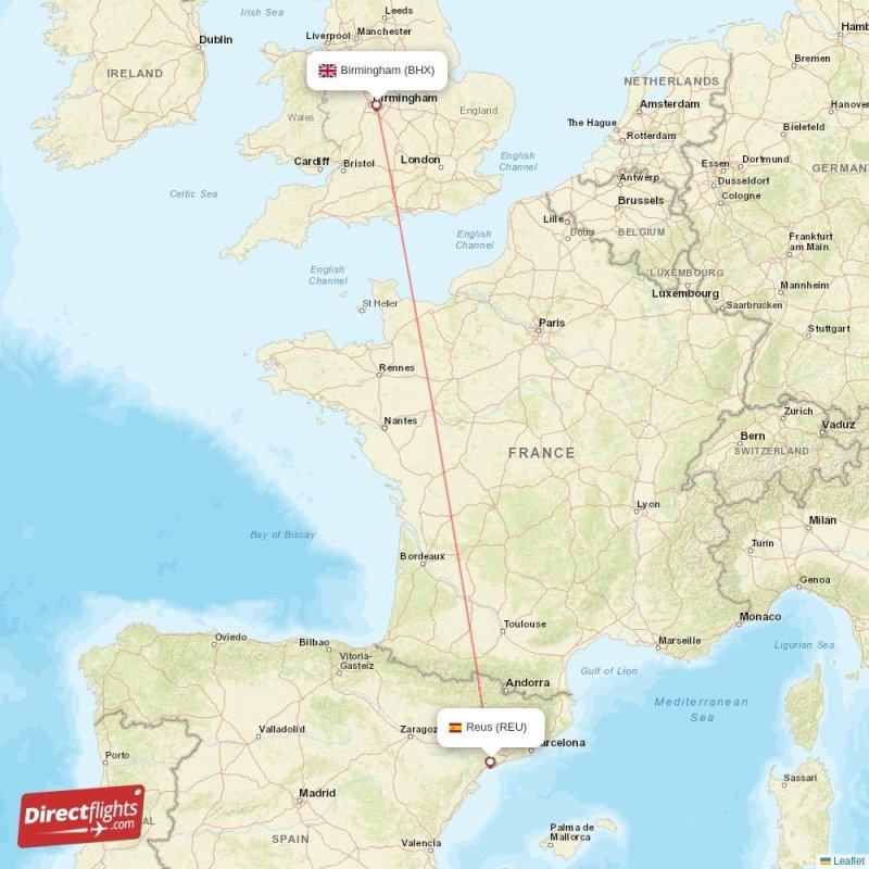 Direct flights from Reus to Birmingham, REU to BHX non-stop ...
