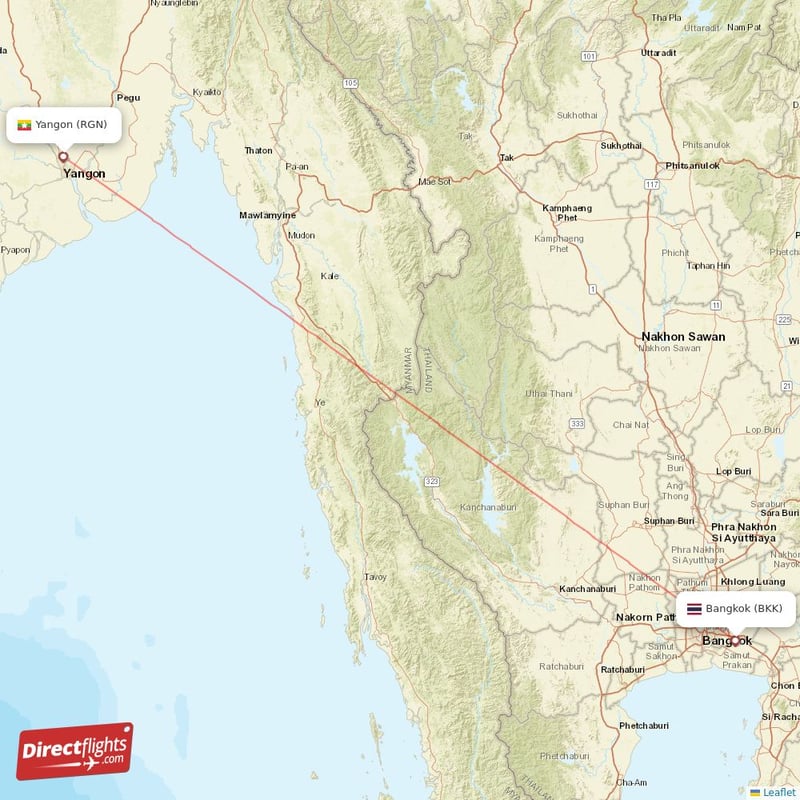 Direct flights from Yangon to Bangkok, RGN to BKK non-stop ...