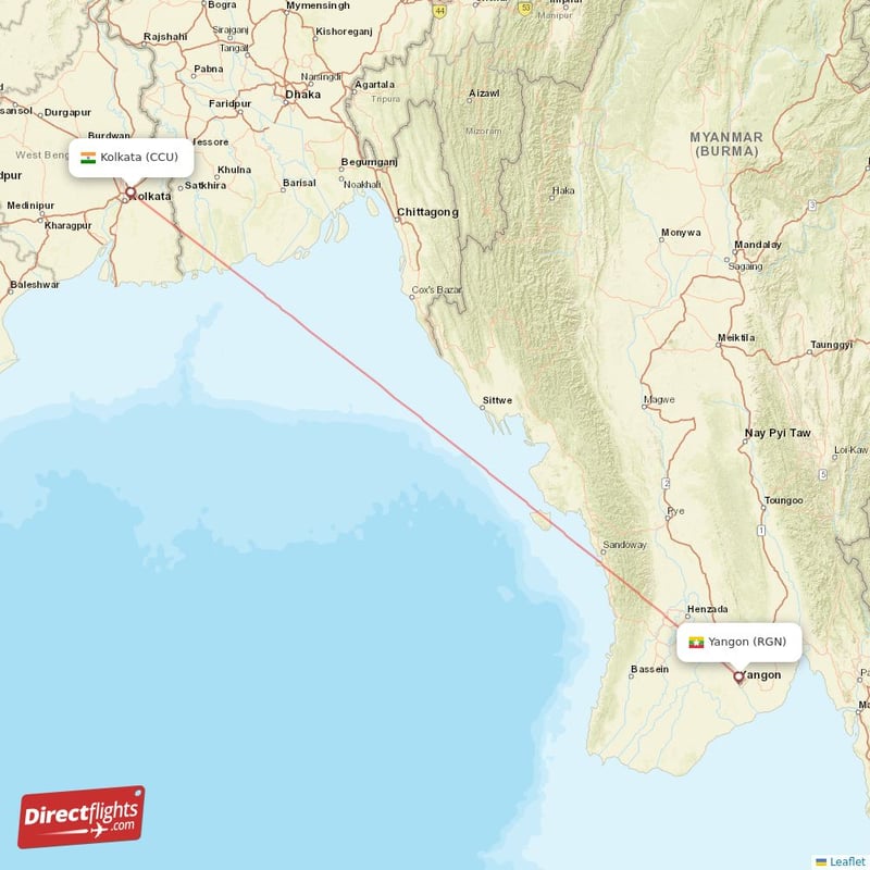 Direct flights from Yangon to Kolkata, RGN to CCU non-stop ...