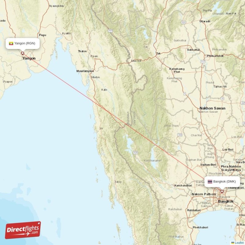 Direct flights from Yangon to Bangkok, RGN to DMK non-stop ...