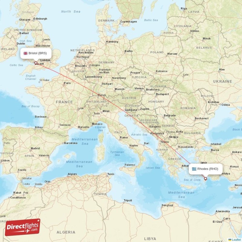 Direct flights from Rhodes to Bristol, RHO to BRS non-stop ...