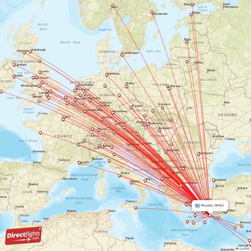 Direct flights to Rhodes - RHO, Greece - Directflights.com