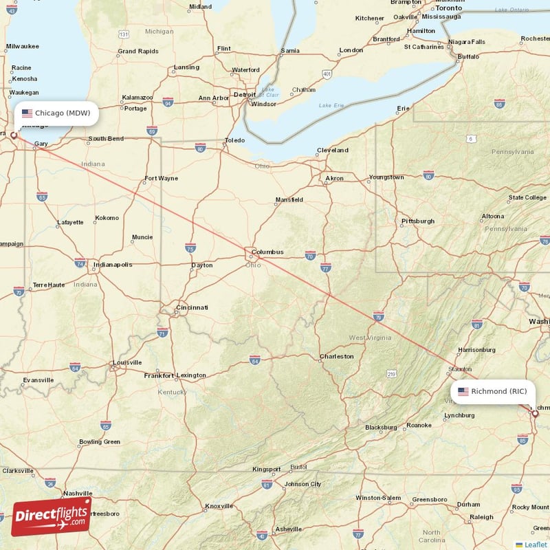 Direct flights from Richmond to Chicago, RIC to MDW non-stop ...