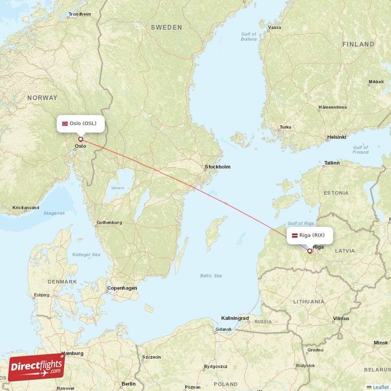 Direct flights from Riga to Oslo, RIX to OSL non-stop - Directflights.com