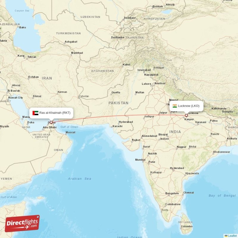 Direct flights from Ras al-Khaimah to Lucknow (RKT-LKO) - Directflights.com