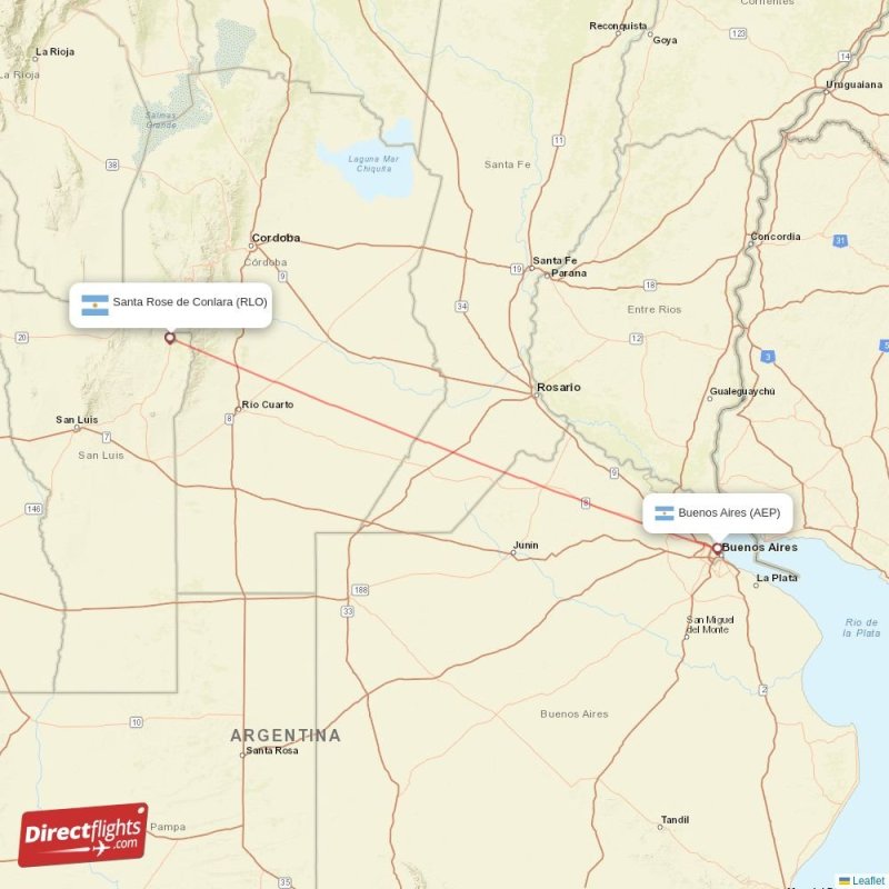 Direct flights from Santa Rose de Conlara - 1 destinations - RLO ...