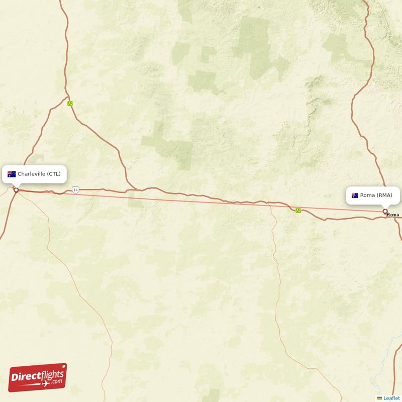 Direct flights from Roma to Charleville, RMA to CTL non-stop ...