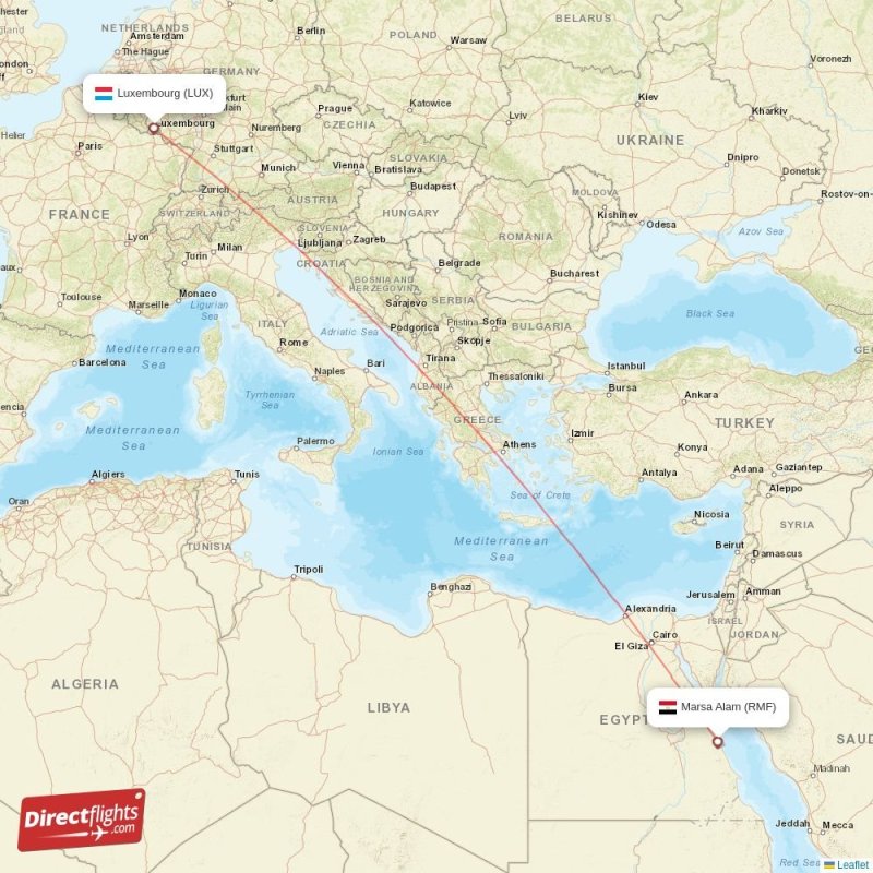 Direct flights from Marsa Alam to Luxembourg, RMF to LUX non-stop ...