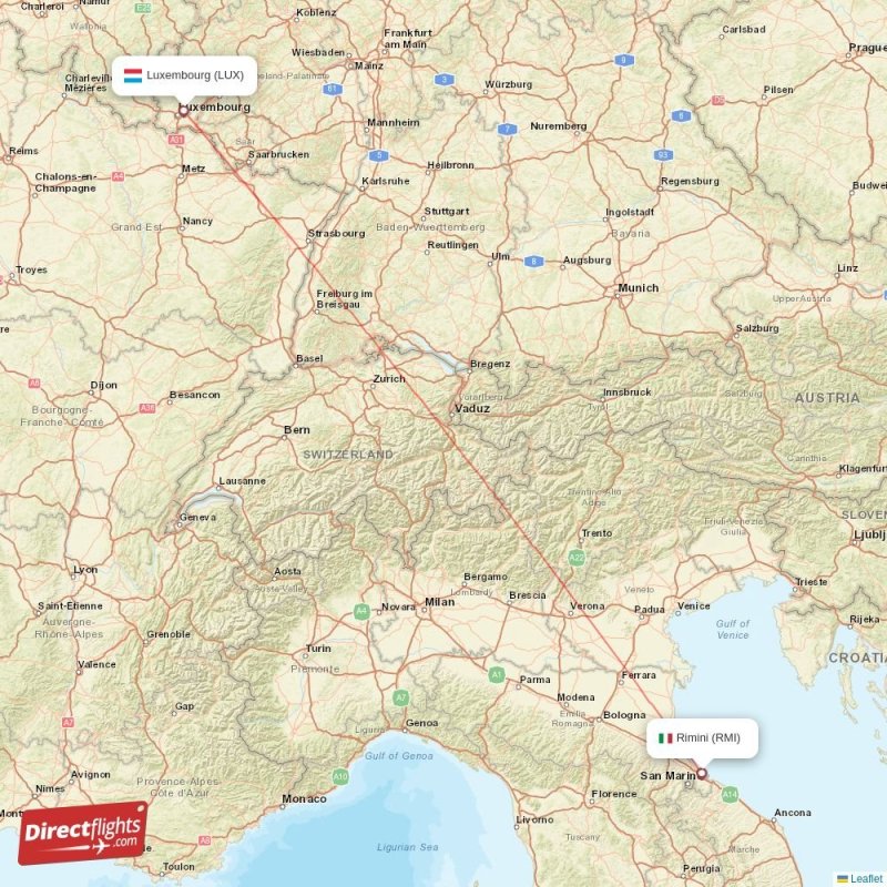 Direct flights from Rimini to Luxembourg, RMI to LUX non-stop ...