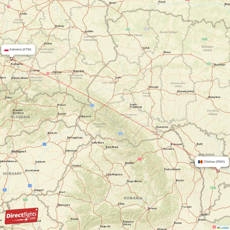 Direct flights from Chisinau to Katowice (RMO-KTW) - Directflights.com