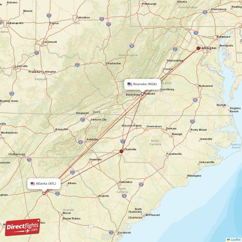 Direct flights from Roanoke to Atlanta, ROA to ATL non-stop ...
