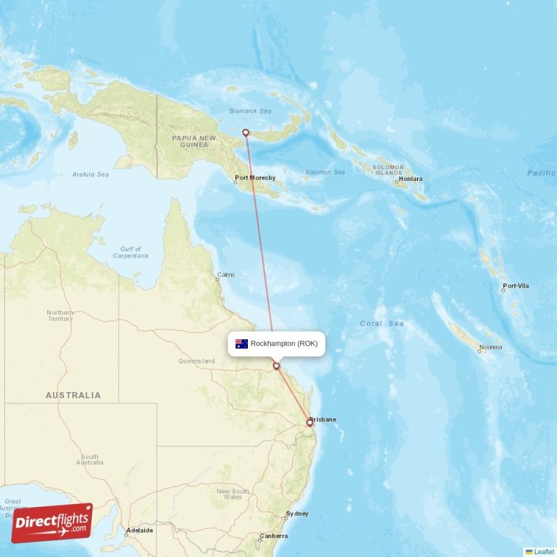 Direct flights from Rockhampton - 3 destinations - ROK, Australia ...