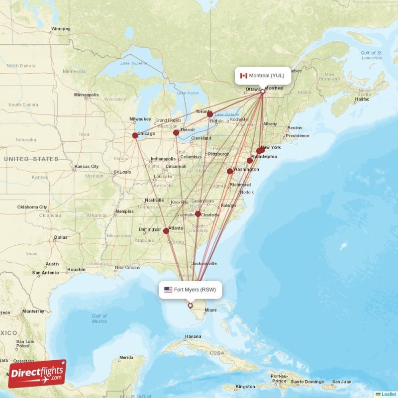 Direct flights from Fort Myers to Montreal, RSW to YUL non-stop ...