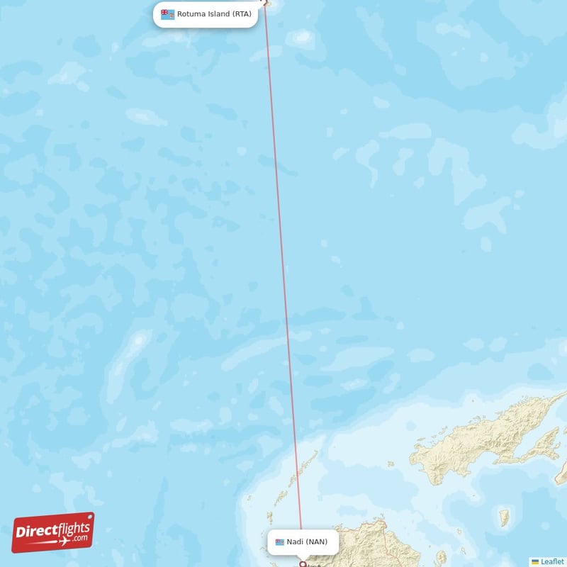 Direct flights from Rotuma Island to Nadi, RTA to NAN non-stop ...