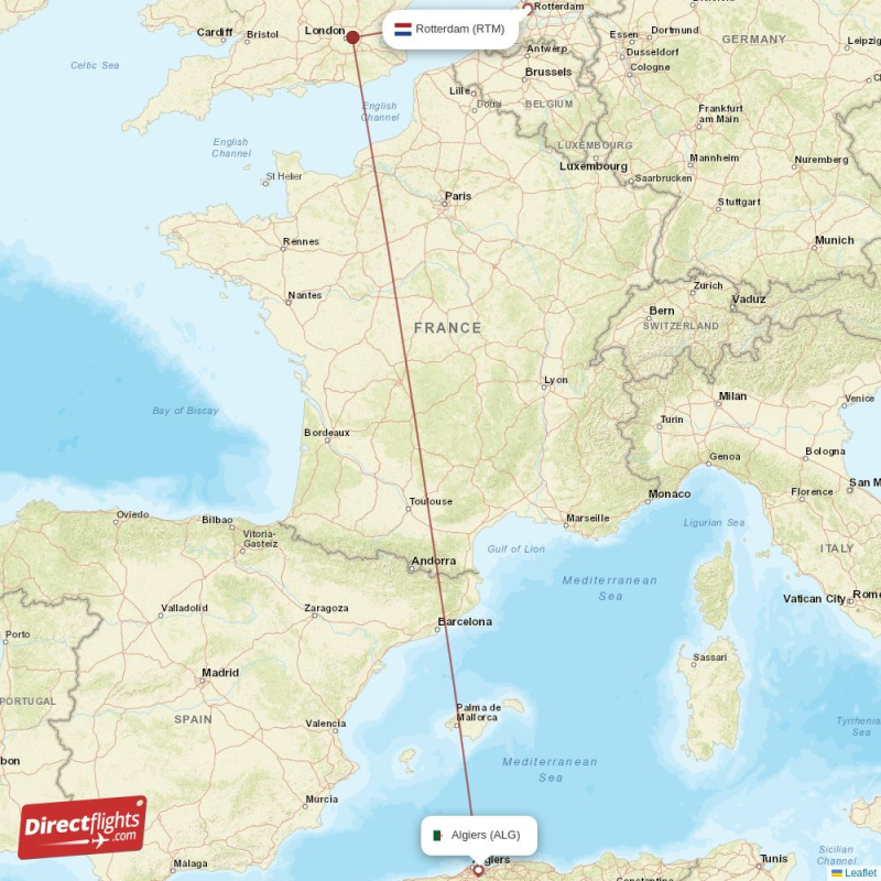 Direct flights from Rotterdam to Algiers (RTM-ALG) - Directflights.com