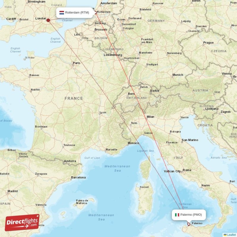 Direct flights from Rotterdam to Palermo (RTM-PMO) - Directflights.com